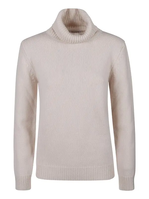 KANGRA Long Sleeve Turtleneck Sweater - Beige