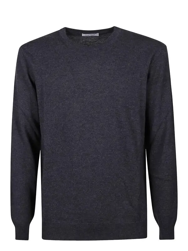 KANGRA Fine Wool Round Neck Sweater - Grey