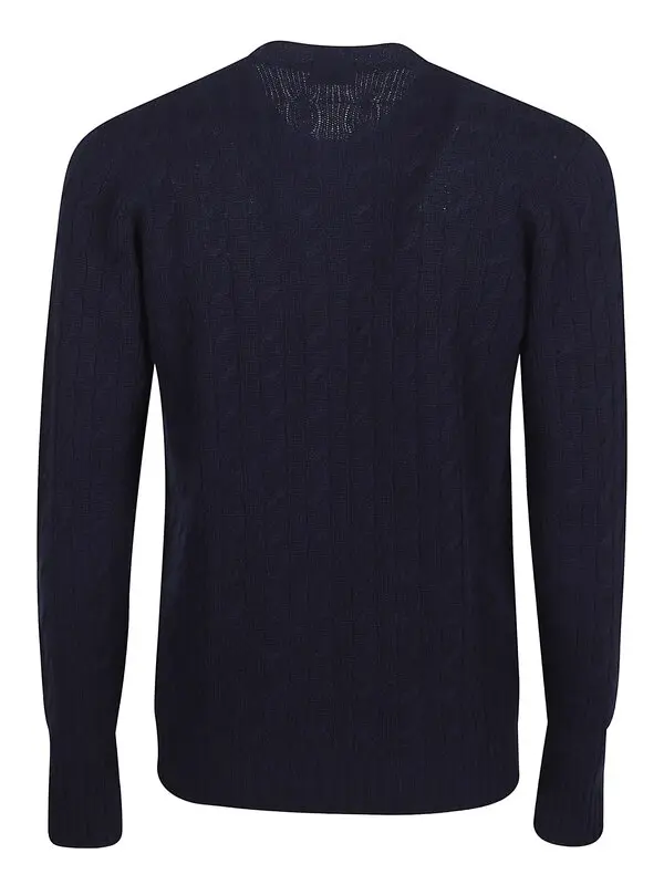 DRUMOHR Round Neck Long Sleeves Sweather - Blue