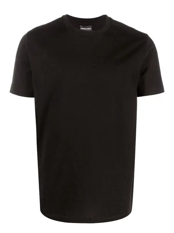 Emporio Armani Logo Cotton T-shirt - Black
