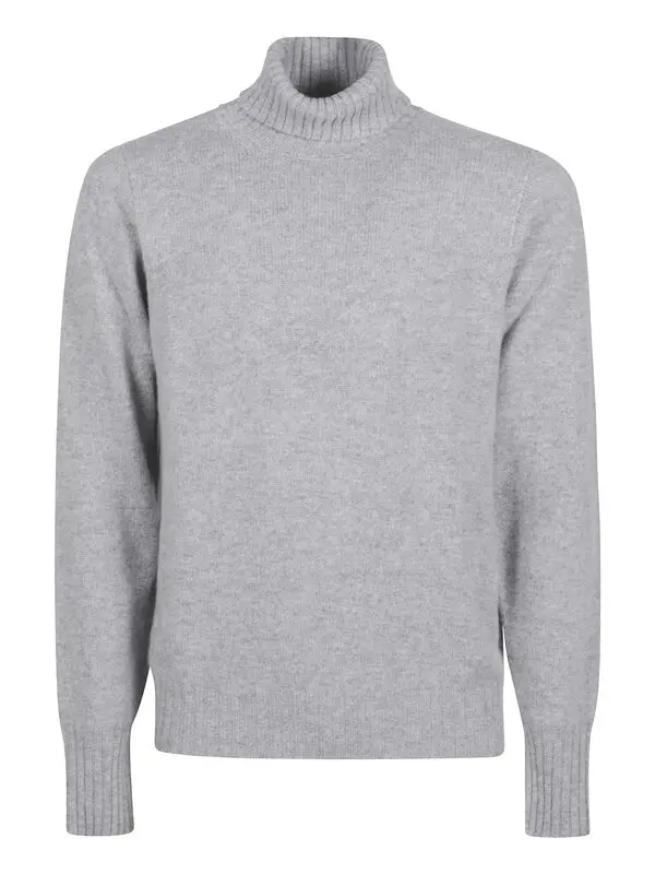 DRUMOHR Thin Wool Turtleneck Sweater - Grey