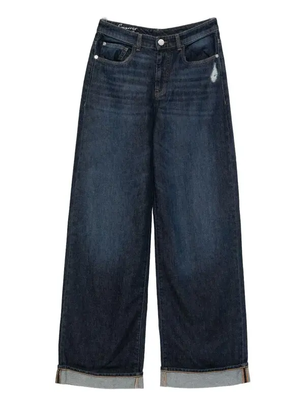Emporio Armani Wide-leg Denim Jeans - Blue