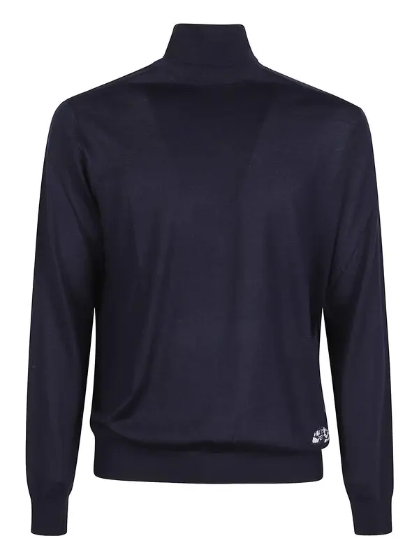 GABRIELE PASINI Wool Round Neck Sweater - Blue