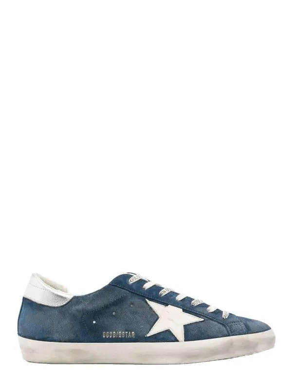 Golden Goose Super-star Leather Sneakers - Blue