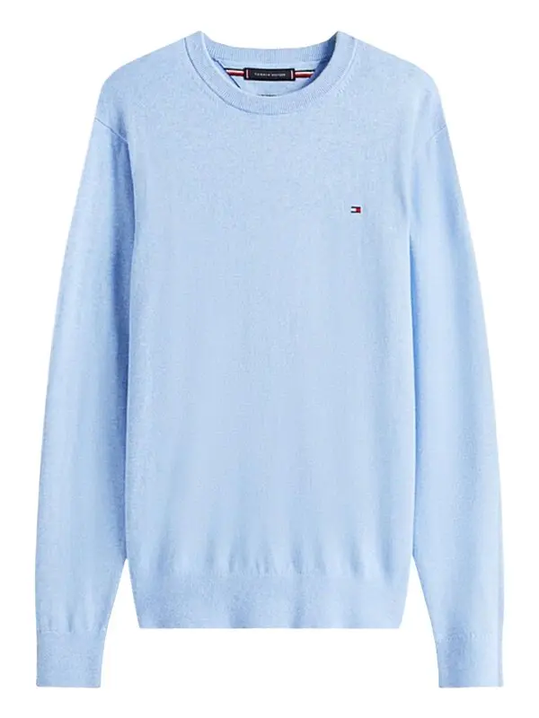 Tommy Hilfiger Crew Neck Sweater With Logo - Blue