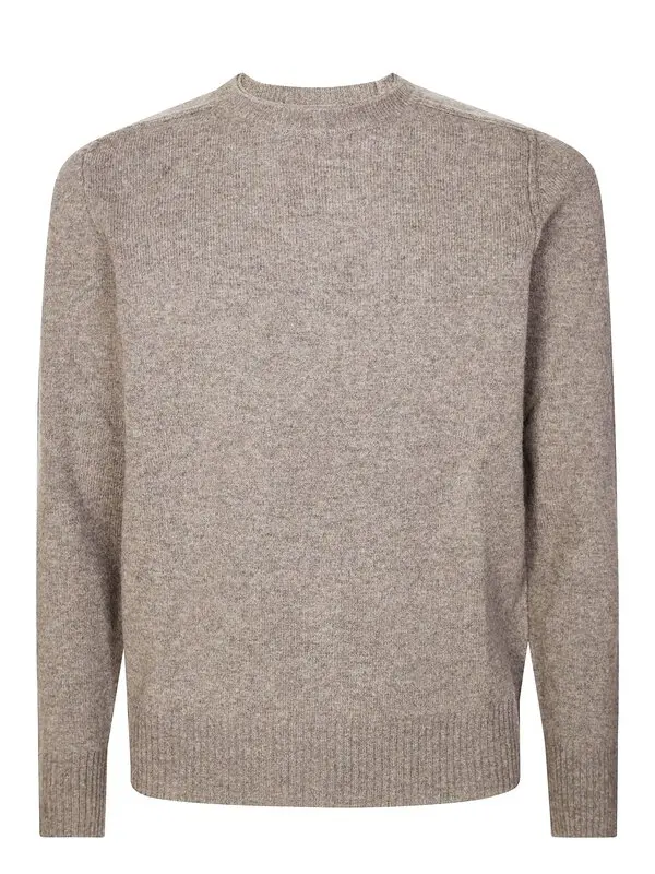 PAOLO PECORA Long-sleeved Crew Neck Sweater - Grey