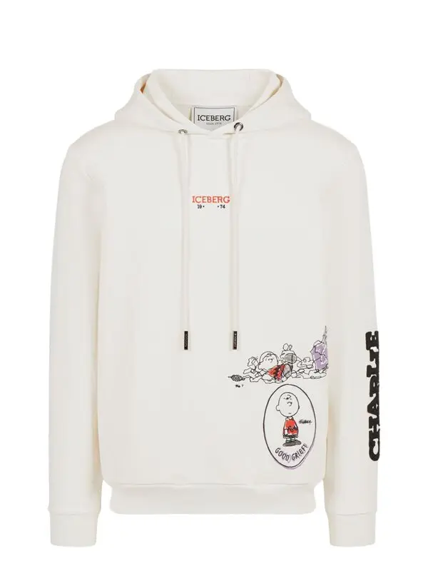 Iceberg Hoodie With Logo - White