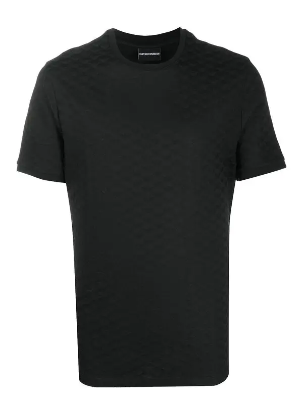 Emporio Armani Allover Logo T-shirt - Black