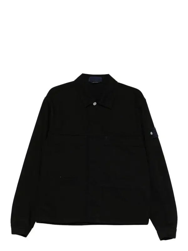 Stone Island Jacket With Logo - Black