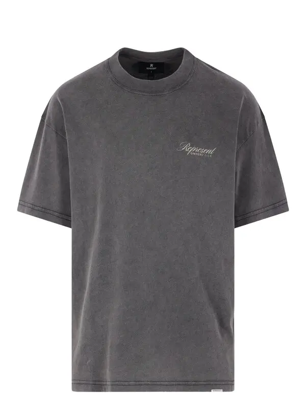 REPRESENT Owners Club Script T-shirt - Grey