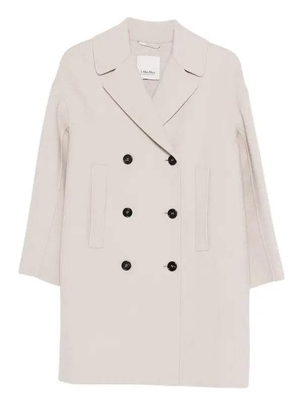 Max Mara Wool Double-breasted Coat - Beige
