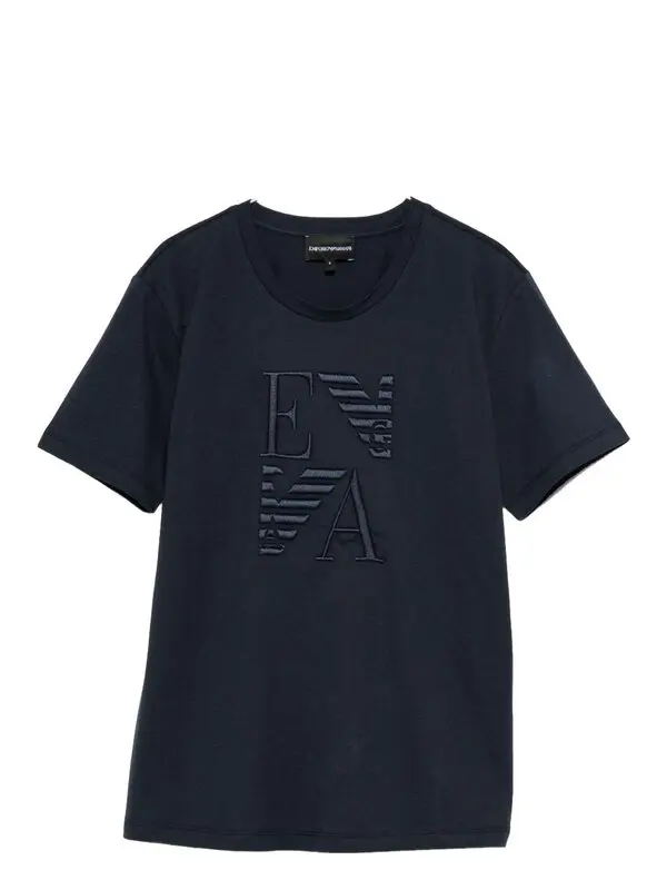 Emporio Armani Logo Cotton T-shirt - Blue
