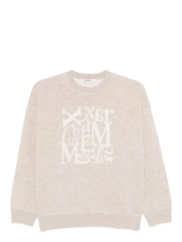 Max Mara Logo Crewneck Sweater - Beige