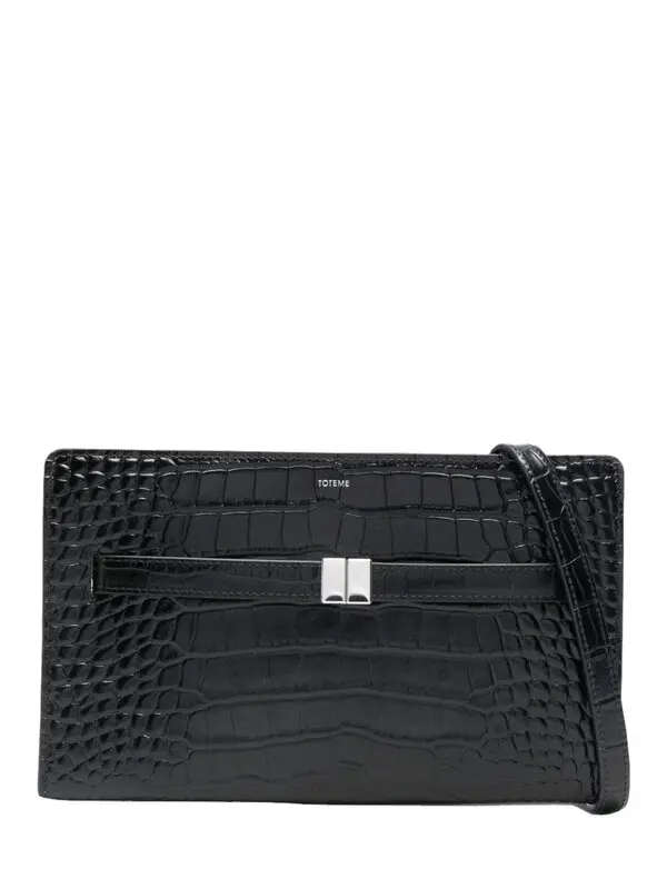 TOTEME Leather Mini Crossbody Bag - Black