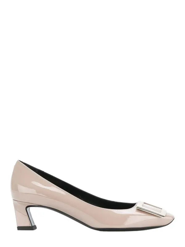 ROGER VIVIER Trompette Leather Pumps - Beige