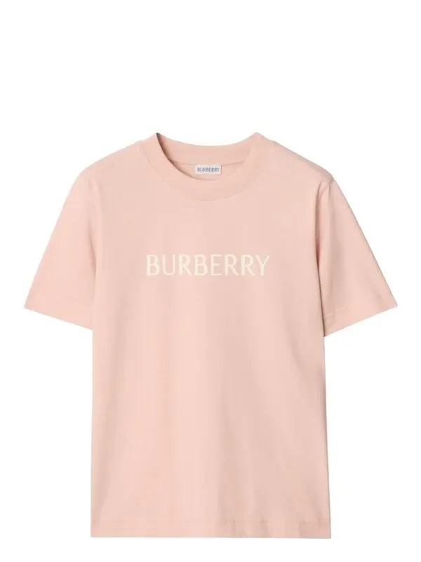 Burberry Logo Cotton T-shirt - Purple