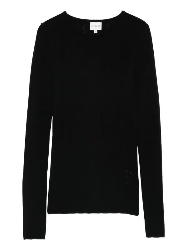 HERSKIND Wool Crewneck Sweater - Black