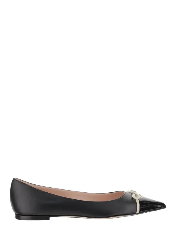 Valentino Garavani Bepointy Leather Ballerinas - Black