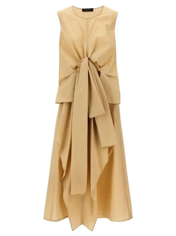 Fabiana Filippi Cotton Midi Dress - Beige