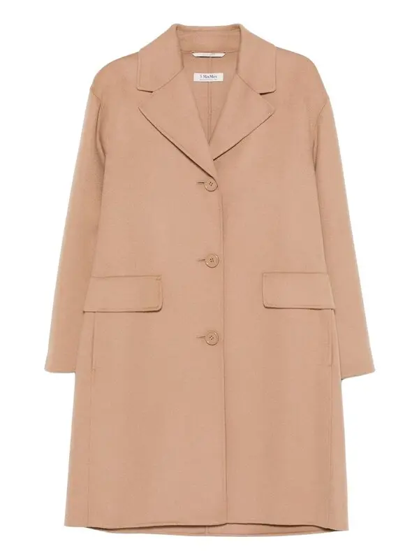 Max Mara Wool Single-breasted Coat - Beige