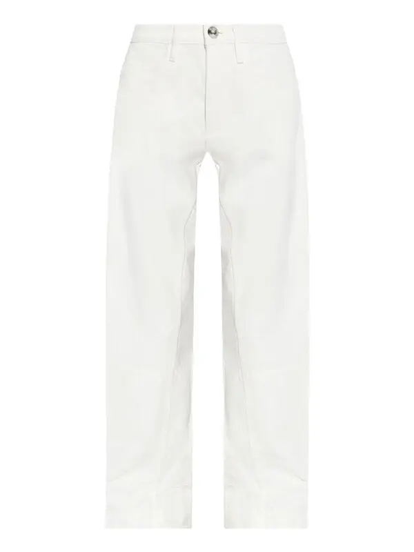 JIL SANDER Cotton Trousers - White