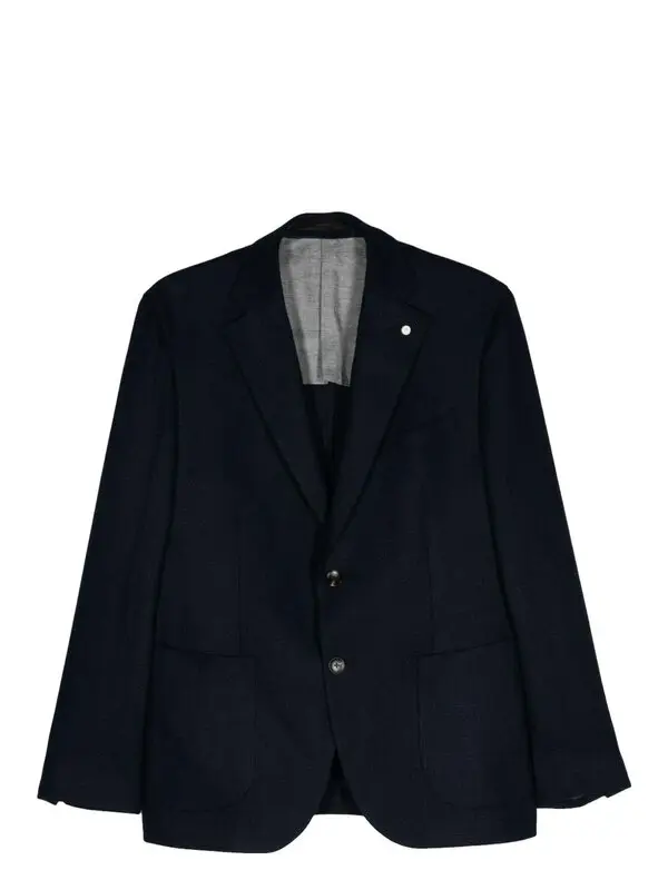 LUIGI BIANCHI Wool Blazer - Blue