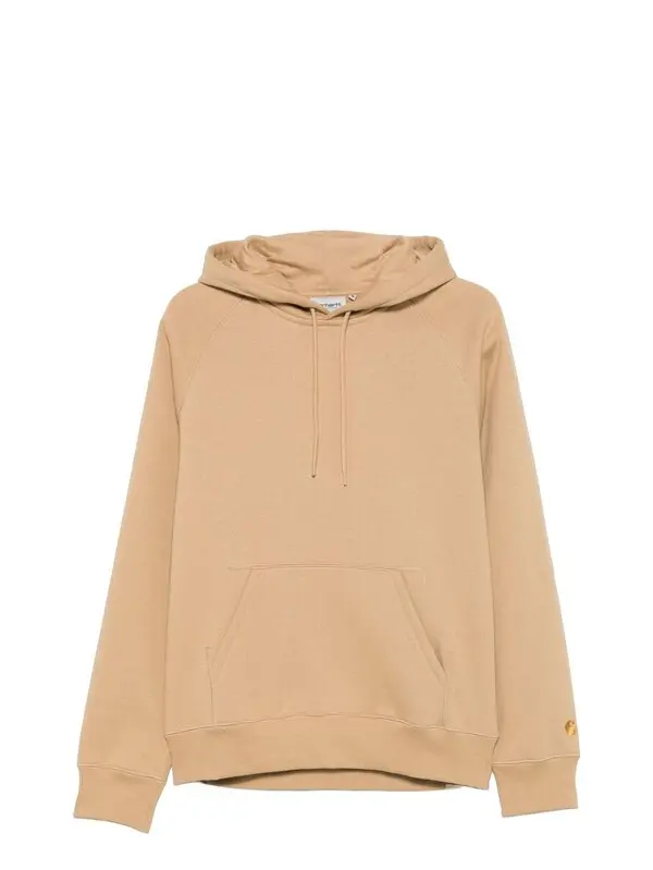 Carhartt Work In Progress Cotton Logo Hoodie - Brown