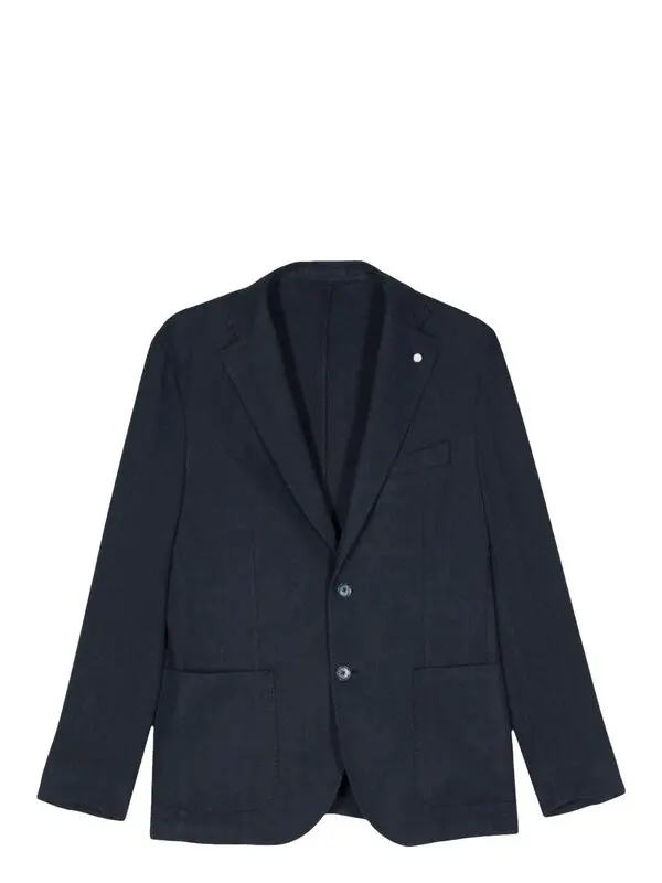 LUIGI BIANCHI Jacket With Logo - Blue