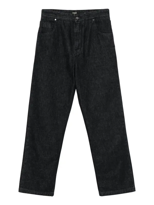 Fendi Straight Leg Jeans - Black