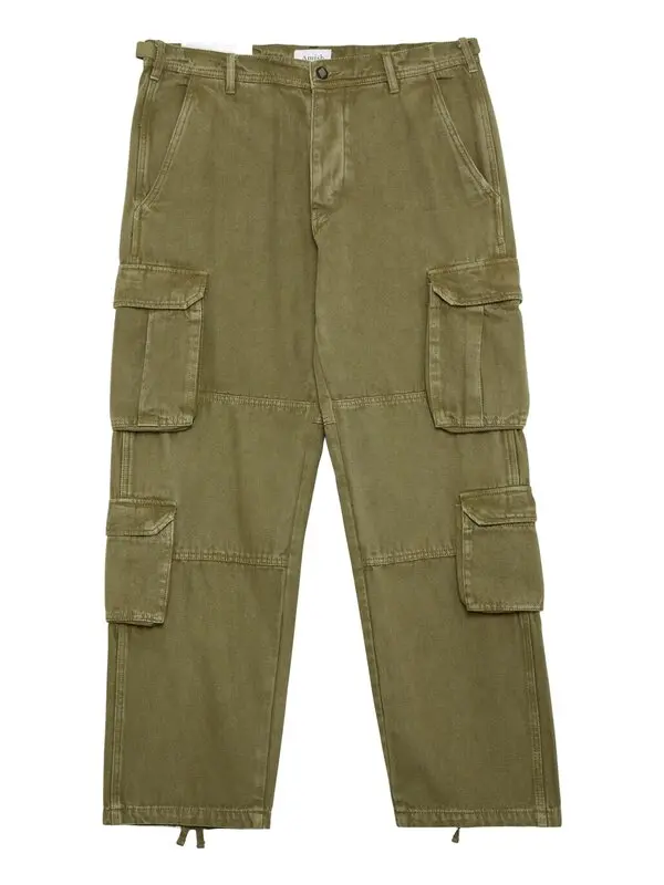 AMISH Double Cargo Trousers - Green