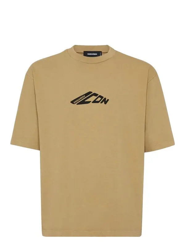 Dsquared2 Cotton T-shirt With Logo - Beige