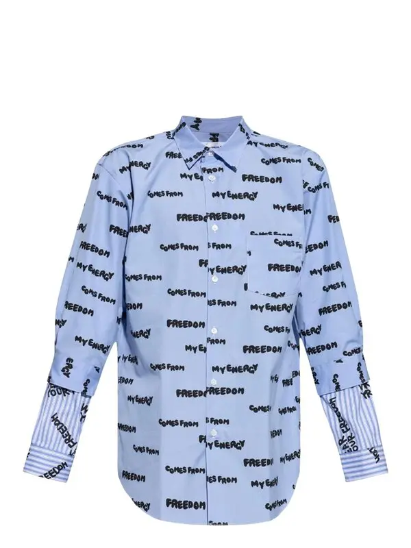 Comme Des Garçons Cotton Shirt - Blue
