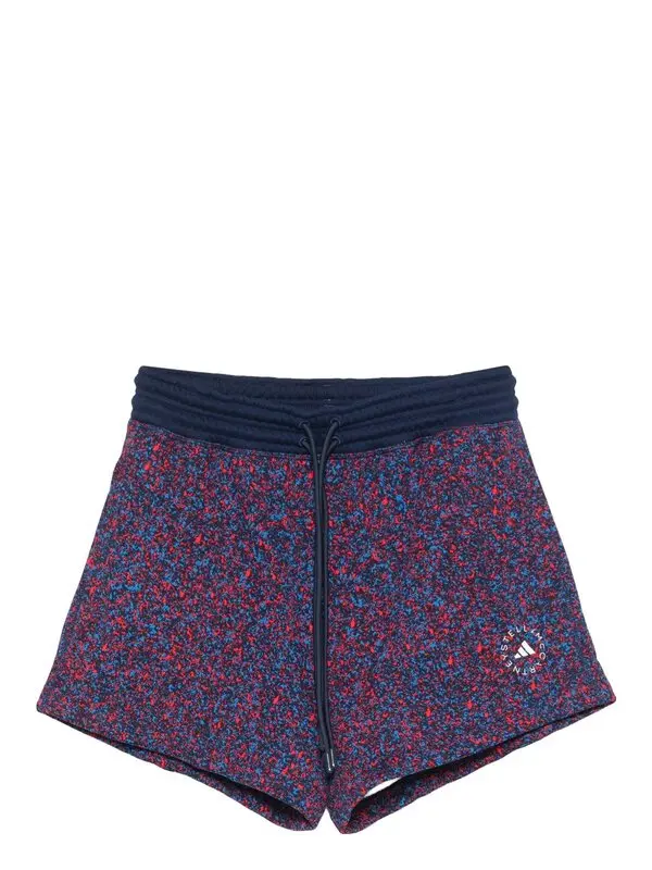 Adidas By Stella McCartney Logo Cotton Shorts - Purple