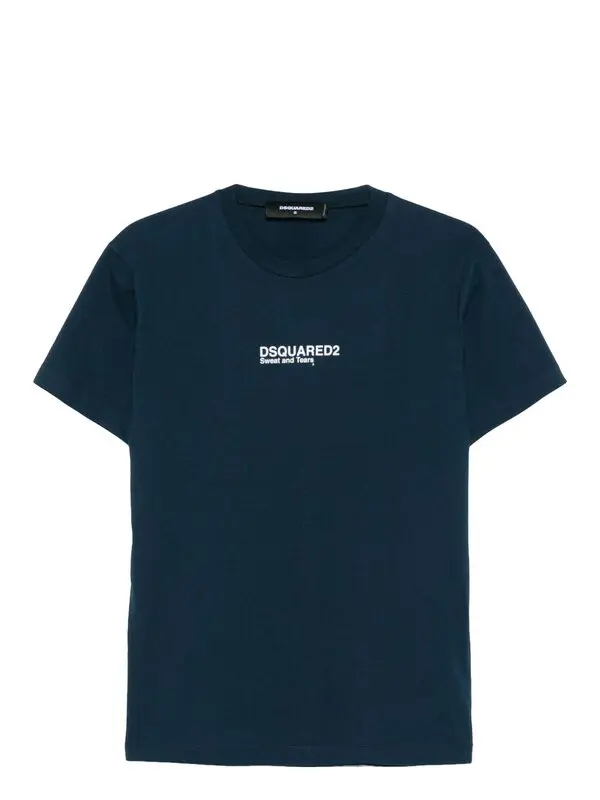 Dsquared2 Cotton T-shirt With Logo - Blue