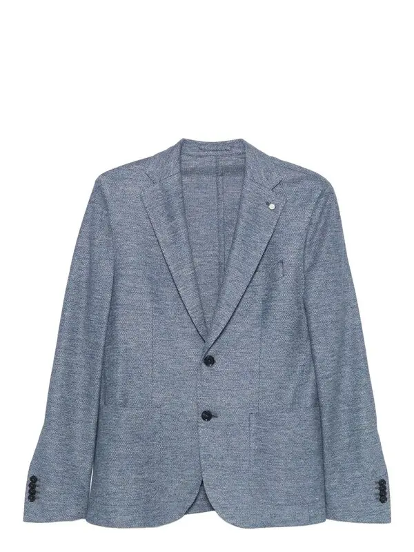 LUIGI BIANCHI Linen Jacket - Sky Blue