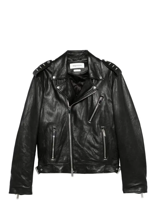 Alexander McQueen Leather Jacket - Black