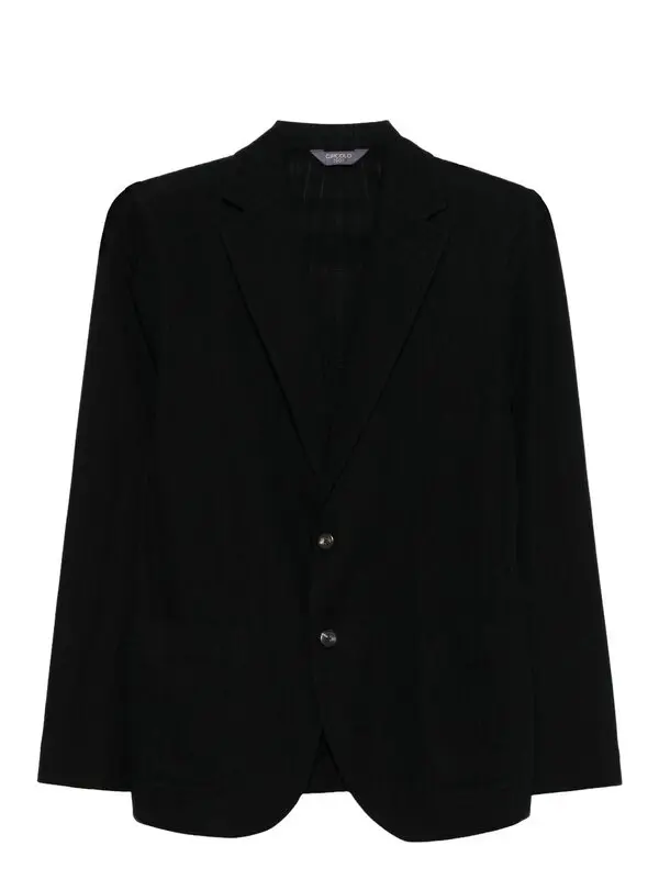 CIRCOLO 1901 Cotton Single-breasted Jacket - Black