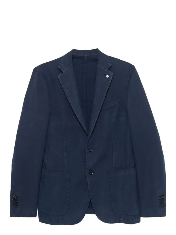 LUIGI BIANCHI Cotton Jacket - Blue