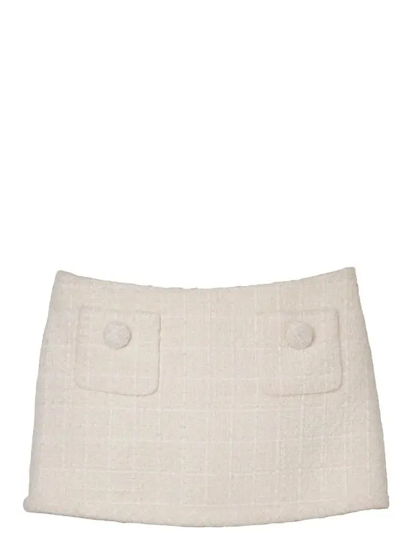 Marc Jacobs Tweed Mini Skirt - White