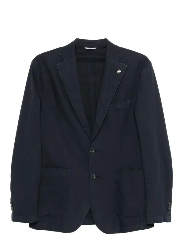 MANUEL RITZ Single Breasted Blazer - Blue