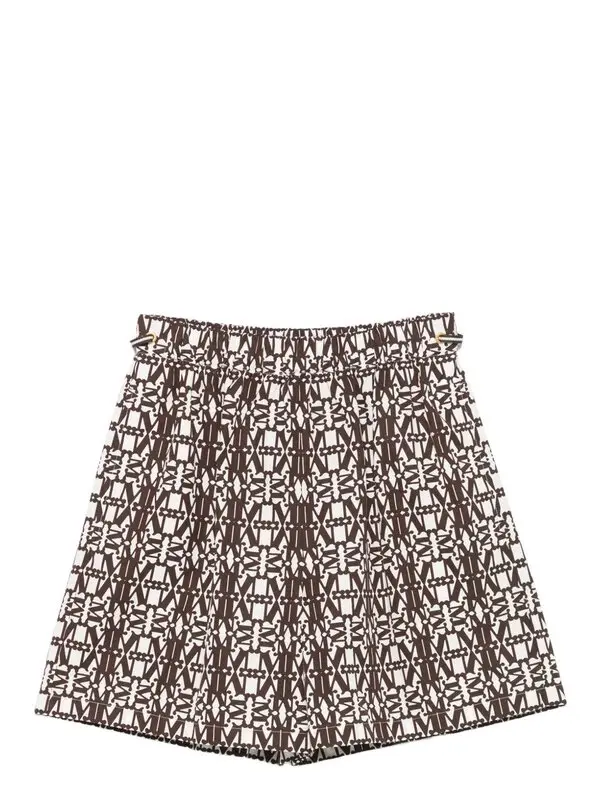 Max Mara Printed Cotton Shorts - Brown
