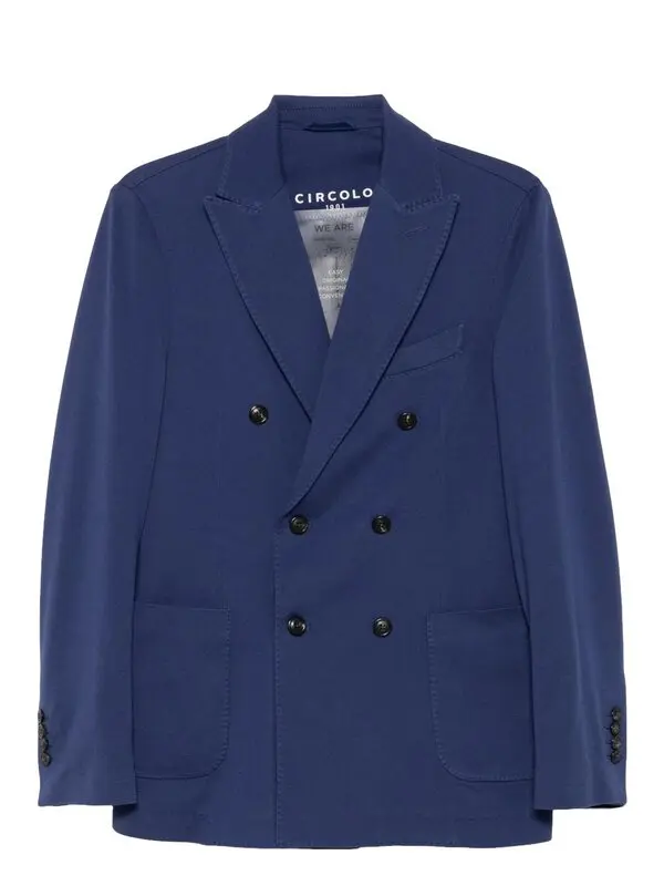 CIRCOLO 1901 Cotton Double-breasted Jacket - Purple