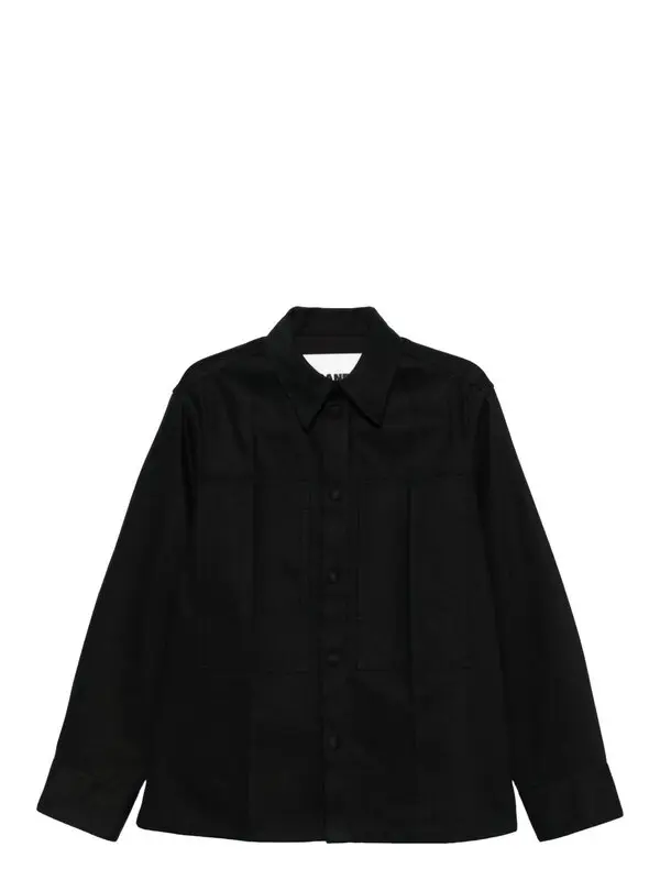 JIL SANDER Denim Cotton Shirt - Black