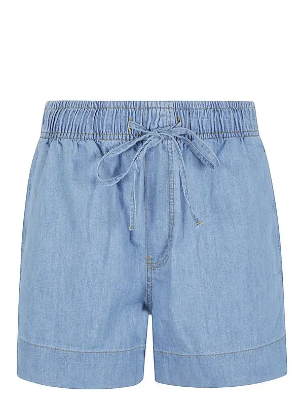 SOSUE Denim Cotton Shorts - Sky Blue