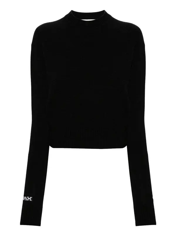 Sportmax Wool-cashmere Crewneck Sweater - Black