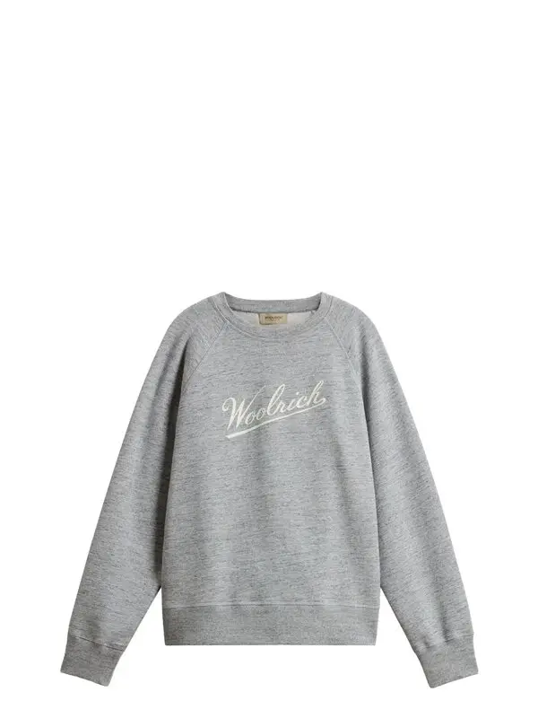 Woolrich Logo Cotton Sweatshirt - Grey