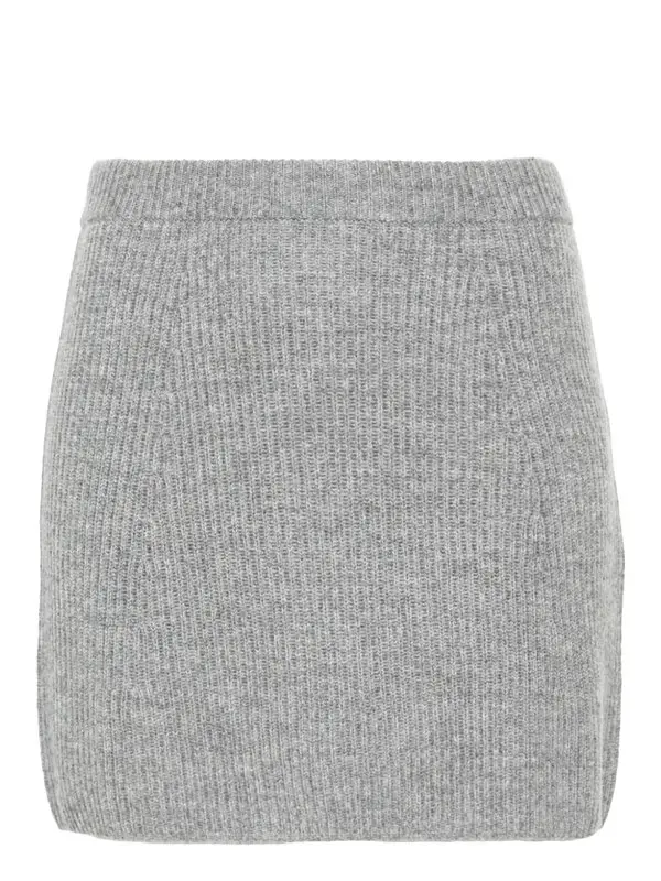 Sportmax Wool Knitted Skirt - Grey