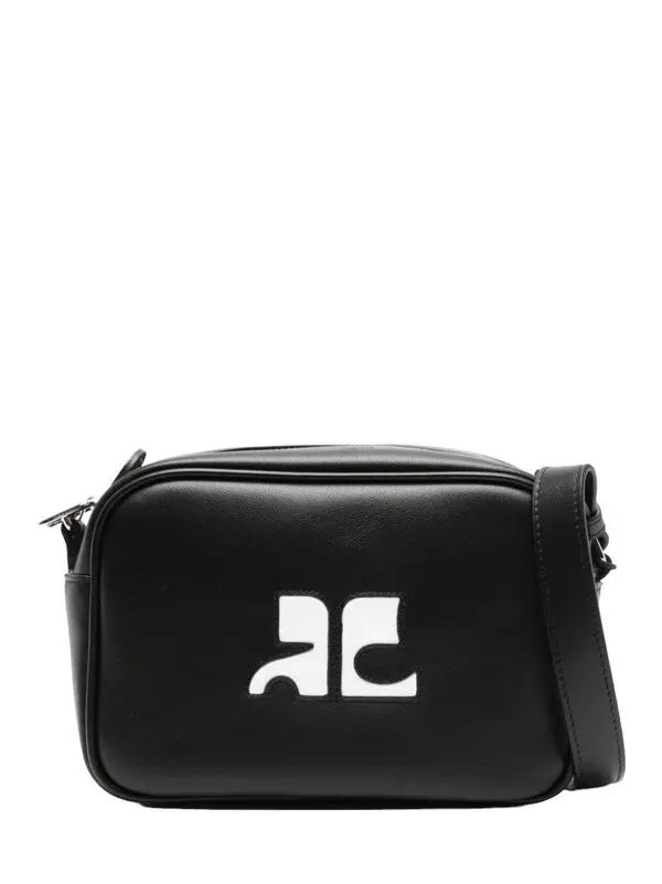 COURREGES Leather Camera Bag - Black