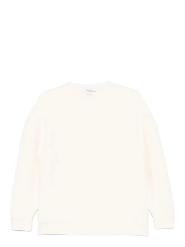 Max Mara Wool Crewneck Sweater - White