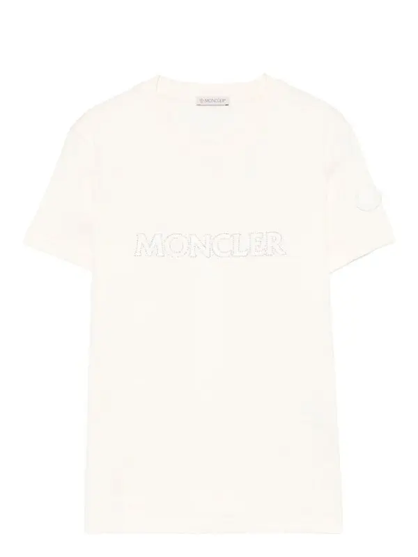 Moncler Logo Cotton T-shirt - White
